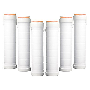 Luxsego Shower Head Filters for High Pressure Shower Head, 6 PCS PP-Cotton Filter Cartridge for Hard Water Soften Hard Water, Handheld Shower Head Replacement Filters
