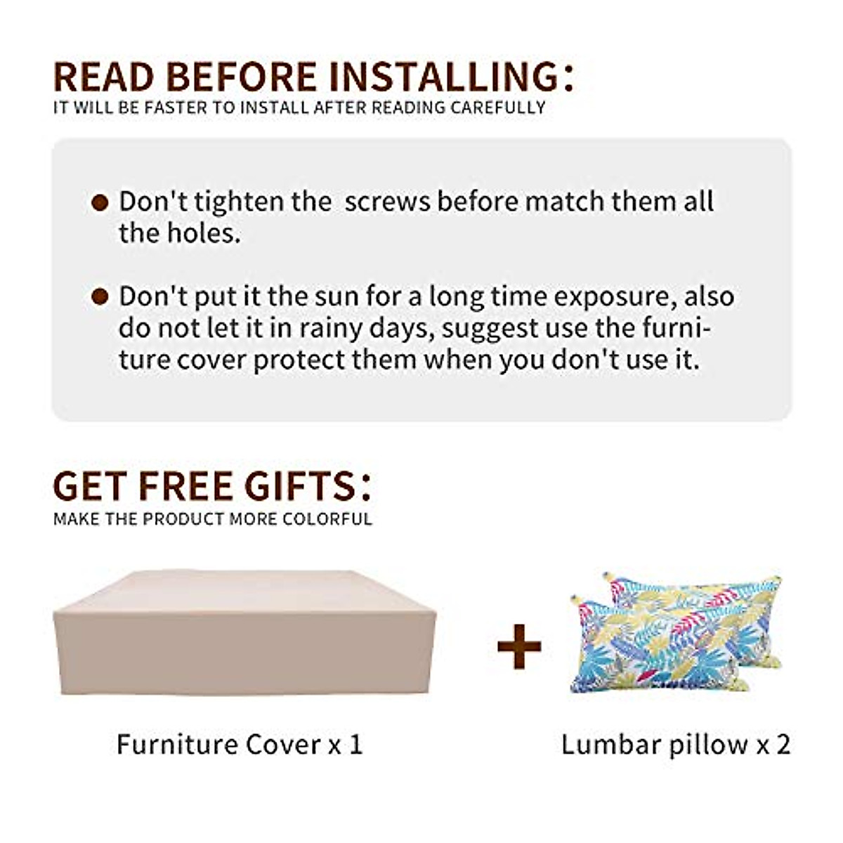 Valita 7 Piece Outdoor PE Wicker Furniture Set, Patio Black Rattan Sectional Sofa Couch with Washable Khaki Cushions…