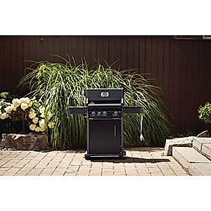 Napoleon Rogue XT 425 BBQ Grill, Black, Propane Gas - RXT425SIBPK-1 With Three Burners, Infrared Sear Station Side Burner, Barbecue Gas Cart, Folding Side shelves, Instant Failsafe Ignition