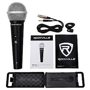 Rockville 4 RMC-XLR Dynamic Cardioid Professional Metal Microphones W/XLR Cable