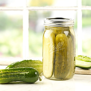 Ball Wide Mouth Quart 32-Ounces Glass Mason Jar with Lid and Band