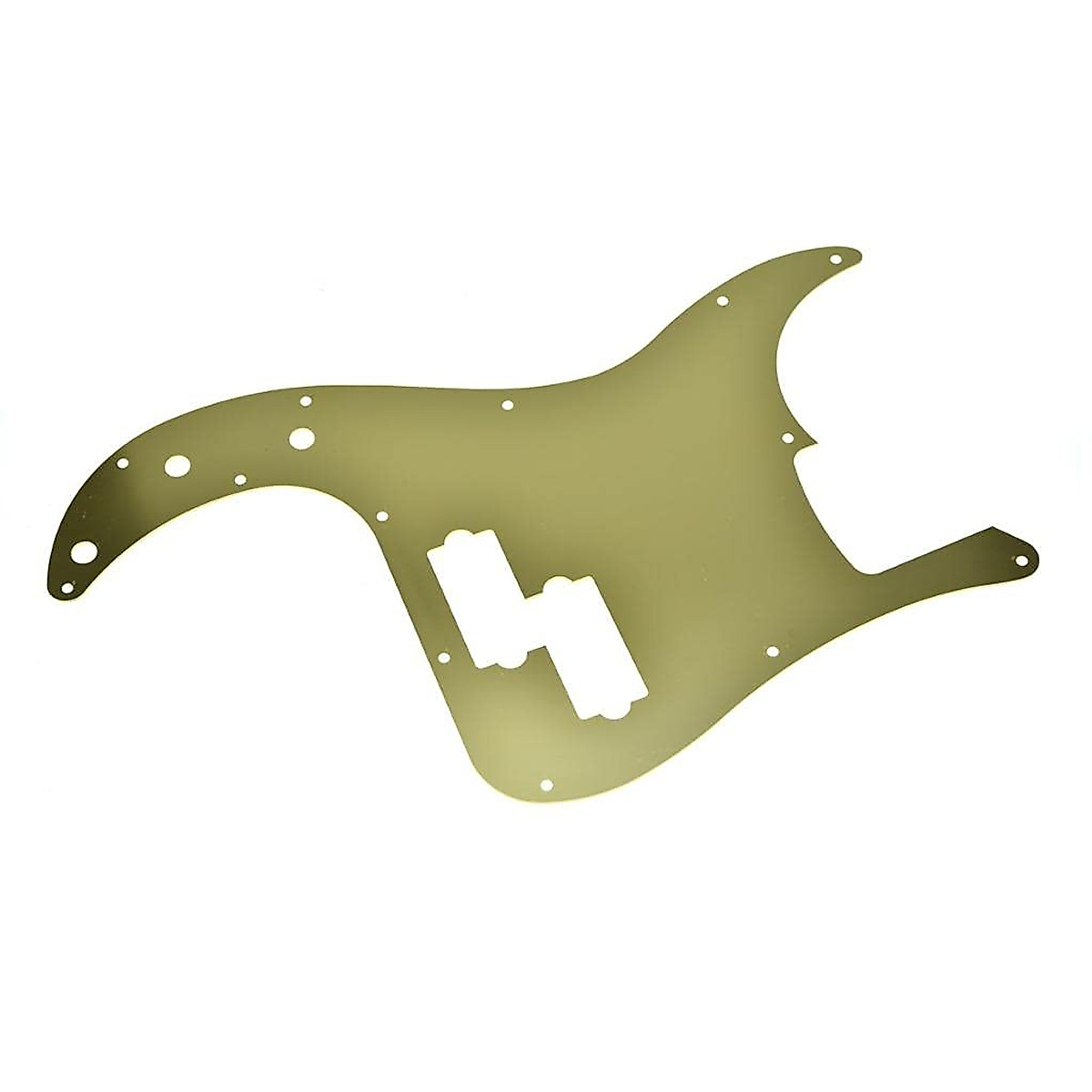 KAISH 13-Hole Metal Aluminium Anodized P Bass Style Pickguard American Modern Style Standard Bass Pick Guard for Precision P Bass Gold