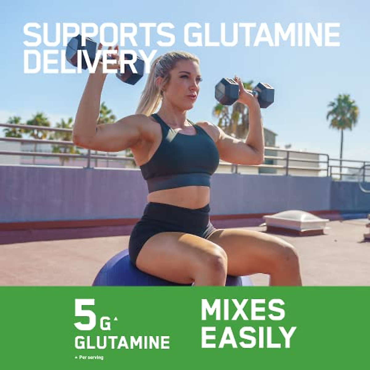 Optimum Nutrition Glutamine powder, unflavoured, 2.2 LB (1000 gram) 194 servings
