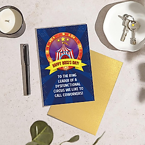 Goroar Funny Boss’s Day Card, Boss Appreciation Card, Boss’s Day Gift, Ring Leader of Dysfunctional Circus Card