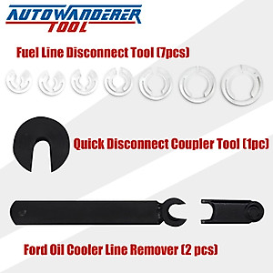 Fuel Line Disconnect Tool Set - Master Quick Disconnect Tool for AC Fuel Line System, Red