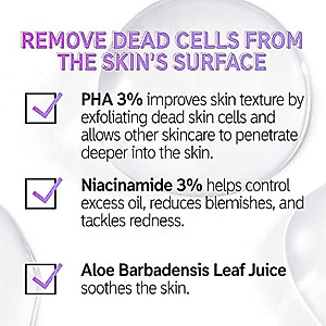 The INKEY List Polyhydroxy Acid Toner, Gentle Chemical PHA Exfoliant for Sensitive Skin, Improve Skin Texture and Hydration, 3.38 fl oz