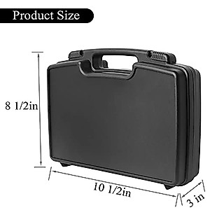 AOOCY Small Hard Carrying Case with Pluck Foam Interior for iPhone, GoPro, Camera, and More- 10.5 x 8.5 x 3 Inches, Black (10.5 x 8.5 x 3 Inches)