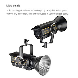 Godox VL300 300w New LED Lights,5600K Day Light, CRI 96+, TLCI 95, for Ideal Light Source for Newborn Photography, Still Life Photography, Portrait, Studio Lighting,Interview Lighting, Video Filming.