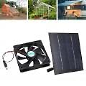 Exhaust Fan, Solar Panel Fan Kit 20W Portable Waterproof IP65 20 Conversion Rate Mini Exhaust Fan for Pet House Greenhouse