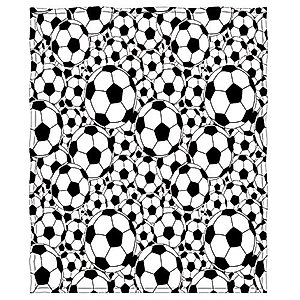 Kameng 58" x 80" Blanket Seamless Tile of Soccer Balls Pattern Comfortable Warm Velet Plush Throw Blanket Perfect for Couch Sofa or Bed