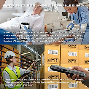 EXCEPOWER BT-000314 Replacement Battery for Zebra TC51 TC52 TC56 TC57 TC510 TC510K TC52X TC520L TC51HC TC57HO TC510K Handheld Barcode Scanner BTRY-TC51-44MA1-01 BTRY-TC51-4A1-01 1PAZU2P-A6 (Black)