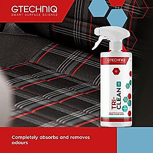 Gtechniq - I2 Tri-Clean - All-Surface Automotive Interior Odor Absorber; Ensure Surfaces Remain Fresh; Remove Dirt Attracting Residues; Safe on Leather, Dash, Carpets, Upholstery (500 milliliters)