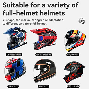 Adaptom Helmet Mount for GoPro, Motorcycle Chin Strap Attachment with Extension J Hook Dirt Bike Holder Mounting Accessories for Go Pro Max Hero 12 11 10 9 8 7 Insta360 X3 GO3 DJI Action 3 4 Camera