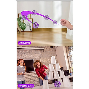 Lmgy Flying Ball Toys- 2023 Upgraded, Built-in RGB Lights Spinner 360° Rotating,Spinning UFO Safe for Kids Adults Magic Flying Toys Outdoor Indoor,Globe Shape Magic Mini Drone Flying Toy (Pink)