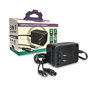 Tomee 3-in-1 Universal AC Adapter for Genesis/SNES/NES
