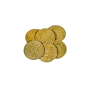 Anglo-Saxon Themed Gaming Coins - Jumbo 35mm 6-Pack, Novelty Fantasy Replica Coins