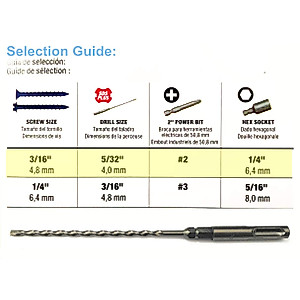 36PC, 5/32" x 7" with 1/4" SDS Plus Hex Rotary Hammer Drill Bits for Concrete Screw, Rotary Drill Bit 5/32, Sds Plus Bits (5/32 x 7,36)