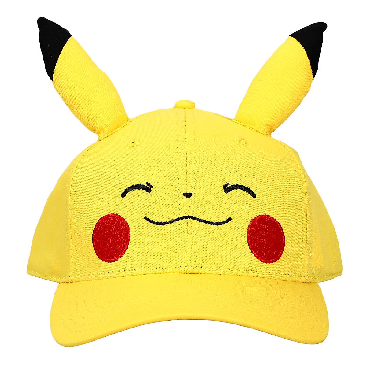 Bioworld Pokemon Pikachu Big Face Pre-Curved Bill Snapback Hat