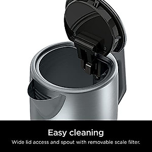 Ninja KT200 Precision Temperature Electric Kettle, 1500 watts, BPA Free, Stainless, 7-Cup Capacity, Hold Temp Setting, Silver