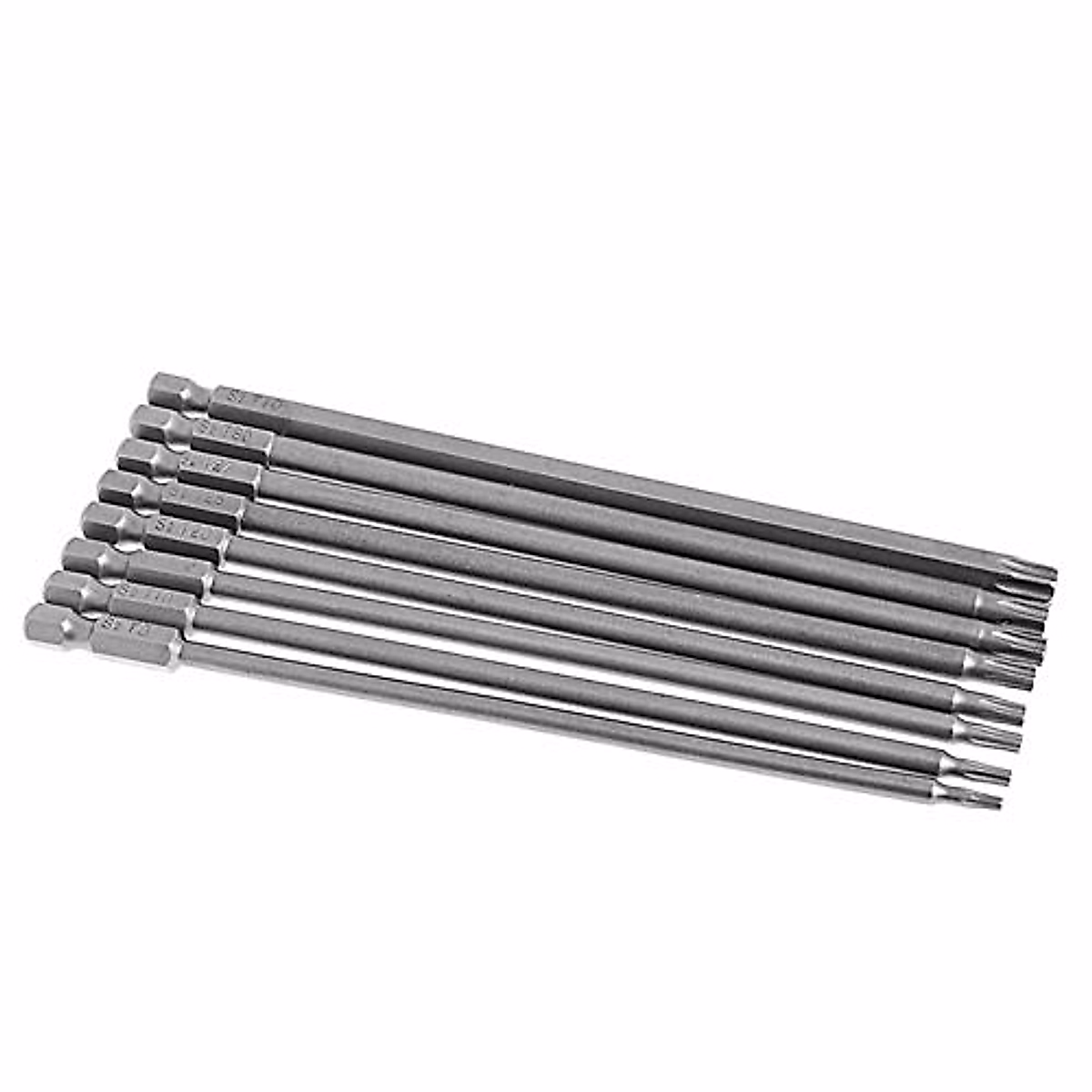 JUN-STORE SENMIAO-TH 8Pcs 150mm Long Magnetic Torx Security Electric Screwdriver Drill Bit Set