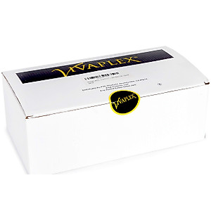 Vivaplex, Amber, 8 ounce, Round Glass Jars, with Black Lids - 8 pack