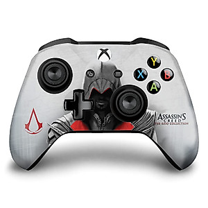 Head Case Designs Officially Licensed Assassin's Creed Cover Art Brotherhood Graphics Matte Vinyl Sticker Gaming Skin Decal Cover Compatible With Xbox One X Console and Controller Bundle