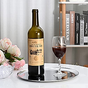 11.02inch/280 mm Silver Stainless Steel Tray,Round Jewelry Tray,Cosmetic Storage Tray,Service Tray,Decorative Tray,Multi-uses Storage Tray Organizer Plate