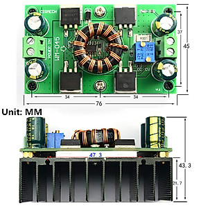 Auto Boost Buck Converter, 5A(Max 10A) DC 5V-30V to 1.25-30V Voltage Regulator Constant Voltage Constant Current CV CC Auto Step-Up/Down Boost Converter Solar Charging Power Supply Module 150W