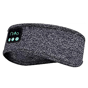 URBAN SOMBRERO NiYo Sleep Headband with in-Built Headphones - Sports Headphones, Comfortable, Wireless Music Sleeping Headphones, Grey Headphones for Exercising, Sleeping