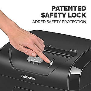 Fellowes 14C10 14-Sheet Cross-Cut Home Office Paper Shredder & Powershred Performance Shredder Oil, 16 oz. Extended Nozzle Bottle (3525010)