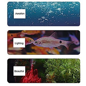 Londafish Aquarium Light Fish Tank Bubble Light Volcano Decoration Light for Aquarium (White Shell Blue Light)