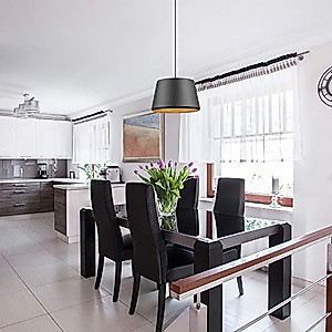 Bari 1-Light Pendant, Black, Matte Finish, Brass Accents, Half Opal Glass Shade