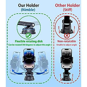 Comboproof Car Phone Holder Mount, Adjustable Car Phone Mount for Car Truck, 360 Degree Rotation Phone Mount for Windshield, Universal Dashboard Phone Holder for Cell Phone