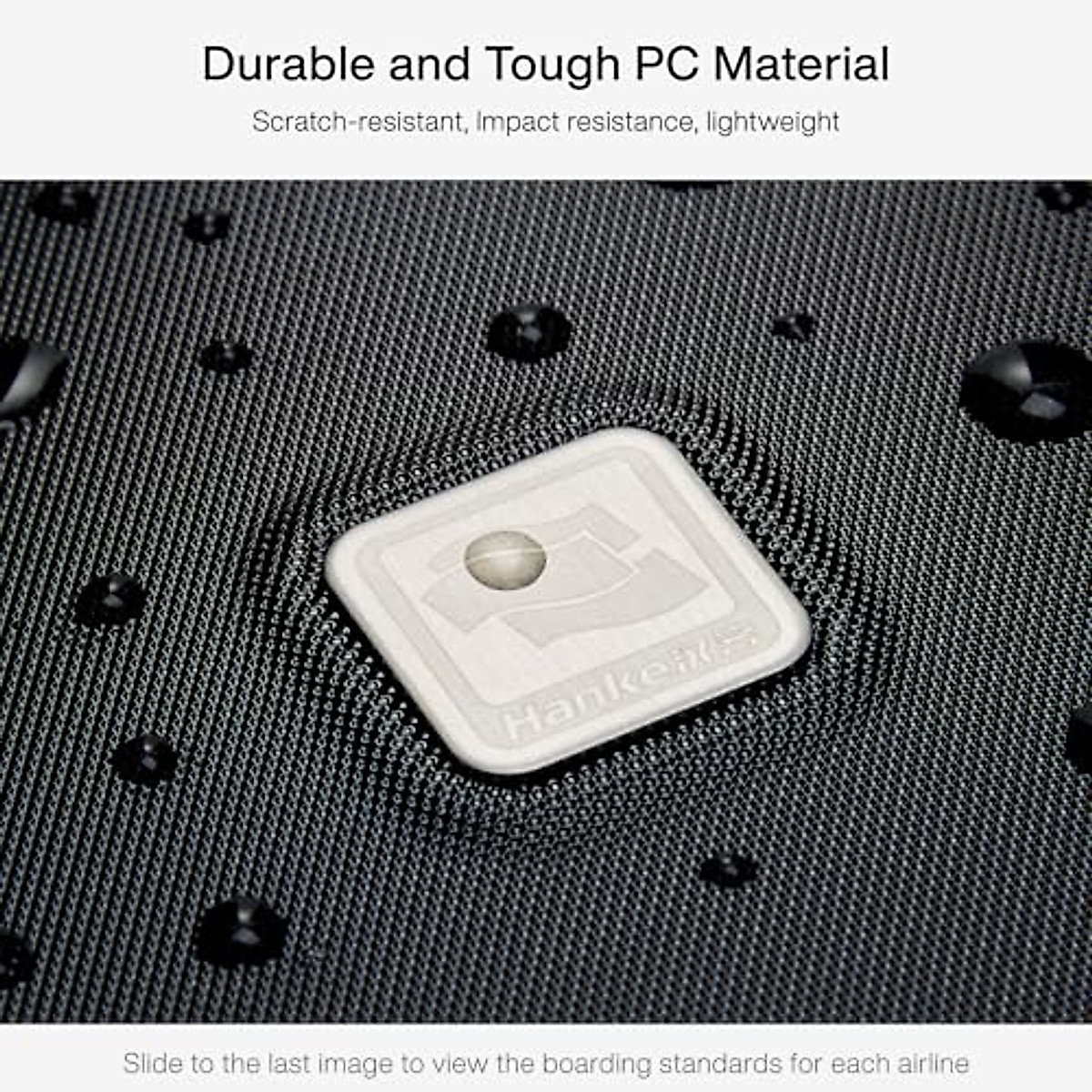 Hanke Grace Expandable Suitcases with Wheels Hardshell Carry On Luggage Airline Approved, 20 Inch Travel Suitcase Lightweight Tsa Luggage for Short Business Trips, Jet Black.