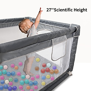 Baby Playpen,Samll Playpens for Baby, Playpen Baby Fence for Toddlers, Baby Play Area, Baby Play Yard Fence，Baby Gate Playpen (36"x36")