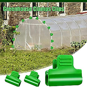 40 Pieces Greenhouse Clamps, Film Row Cover Netting Tunnel Hoop Clip, 0.63 inch Greenhouse Clips for Raised Bed Cover, Frame Shading Netting Greenhouse Accessories (40 Pieces 16mm) - by Giftape