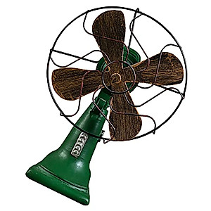 Holibanna Vintage Home Decor Decorative Desk Fan Statues for Home Decor Old Style Fan Coffee Decor Desk Fans Coffee Decorations Retro Desktop Ornament Resin Desktop Decoration Party Decor