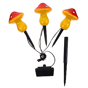 SOLUSTRE Mushroom String Light LED Solar Stake Lights Yard Lawn Garden Night Light Landscape Path Light Garden Decorations for Patio Lawn Driveway
