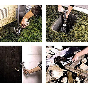 4 in 1 Emergency Tool: Gas & Water Shut Off, Pry Bar, 4 in 1, Non Sparking, Emergency earthquake Gas Shut Off Valve - Fireman Tools - Tool Emergency - Emergency Tools - Gas Turn Off Wrench - Tern Tool