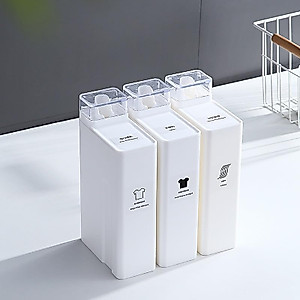 LEASON Atomizer Bottle Laundry Detergent Sub-Bottle 1000ml Large-Capacity and Washing Powder Softener Detergent Empty Bottle Refillable (Color : White)