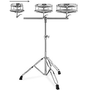 Ashthorpe Roto Tom Drum Set with Stand - 6", 8", 10" Toms with Remo Heads