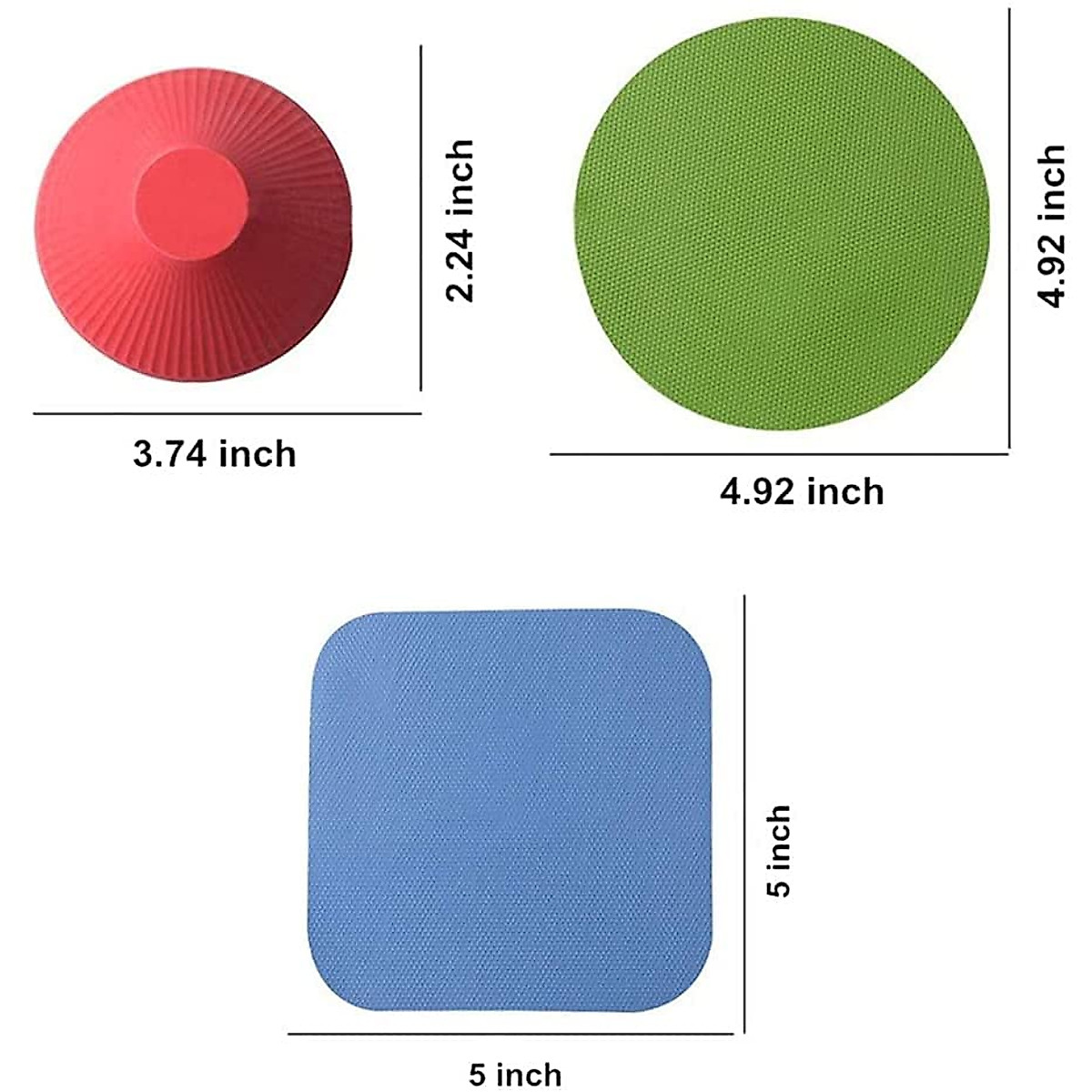 Multi-Purpose Jar Gripper Lid Opener, Non Slip Jar Grips Rubber Pads with 1 Mini Bottle Opener, Jar Opener for Weak Hands (4 Pack)