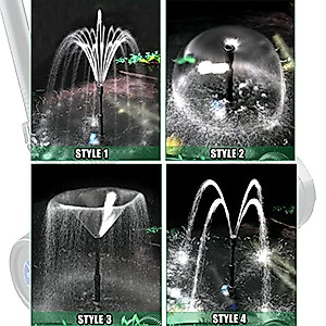 TRUPOW 110v 265GPH Submersible Garden Pond Filter Water Fountain Pump with 13w Clarifier