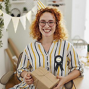 It's My Freaking Birthday Tinplate Badge Pin, Black Rosette Happy Birthday Button Pin, Funny Birthday Badge Pin for Men/Women, Black Brooch Buttons for 18th/21st/30th Birthday Party Supplies