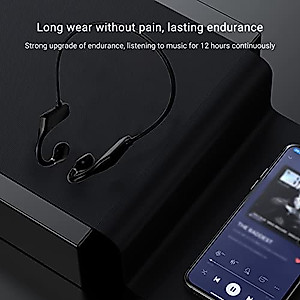 LILAJO Bluetooth Conduction Headphones - Open Ear Headphones - Bluetooth 5.2 Sports Wireless Earphones - Built-in Mic - IPX6 Sweat Resistant Headset for Running,Cycling