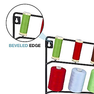Katai - Sewing Thread Wall Mount Rack Display - 32 Spool Storage Organizer - Complete with 3 Spool Huggers