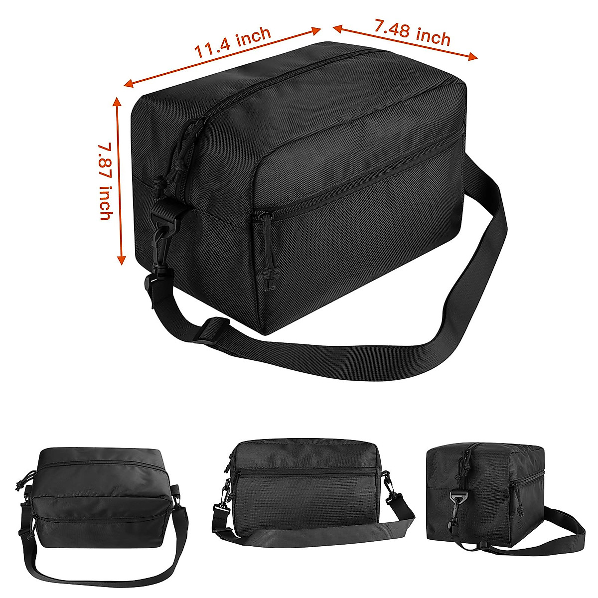 Xxerciz Fishing Tackle Bag, Large Water-Resistant Nylon Fishing Tackle Storage Shoulder Bag with Adjustable Shoulder Strap, Can Hold 4 Pack 3600 Tackle Box