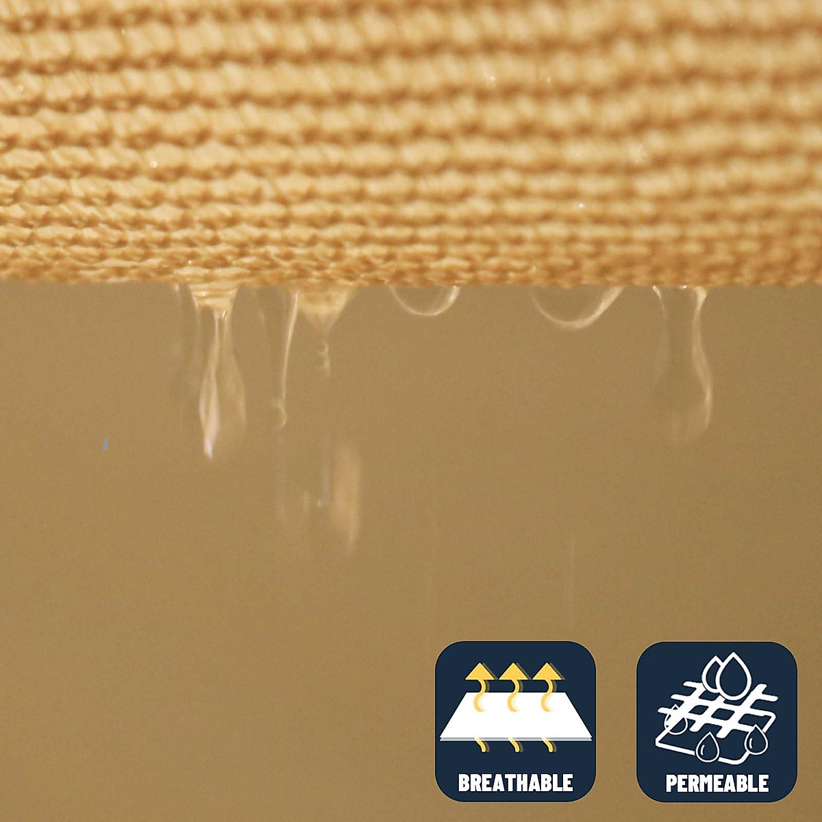 SUNNY GUARD Sun Shade Sail 10' x 13' Rectangle Sand UV Block Sunshade for Backyard Yard Deck Patio Garden Outdoor Activities and Facility(We Make Custom Size)