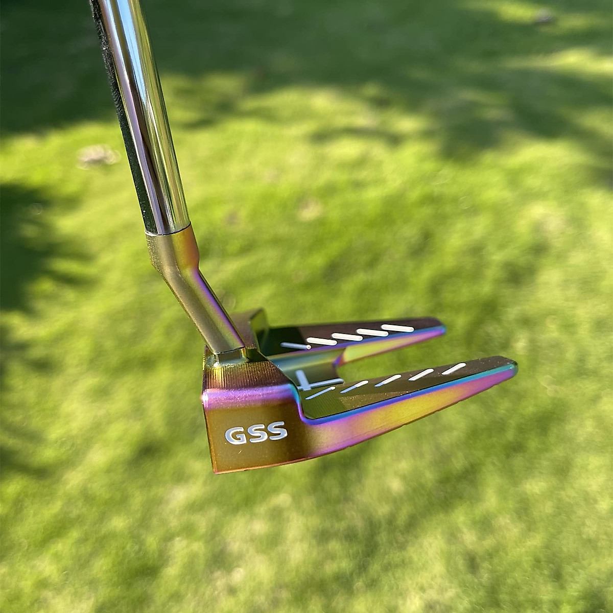 Calong Super Golf Putter GSS 375g CNC Milled Right Hand Crocodile Golf Club Putter with Headcover (Rainbow, 35)