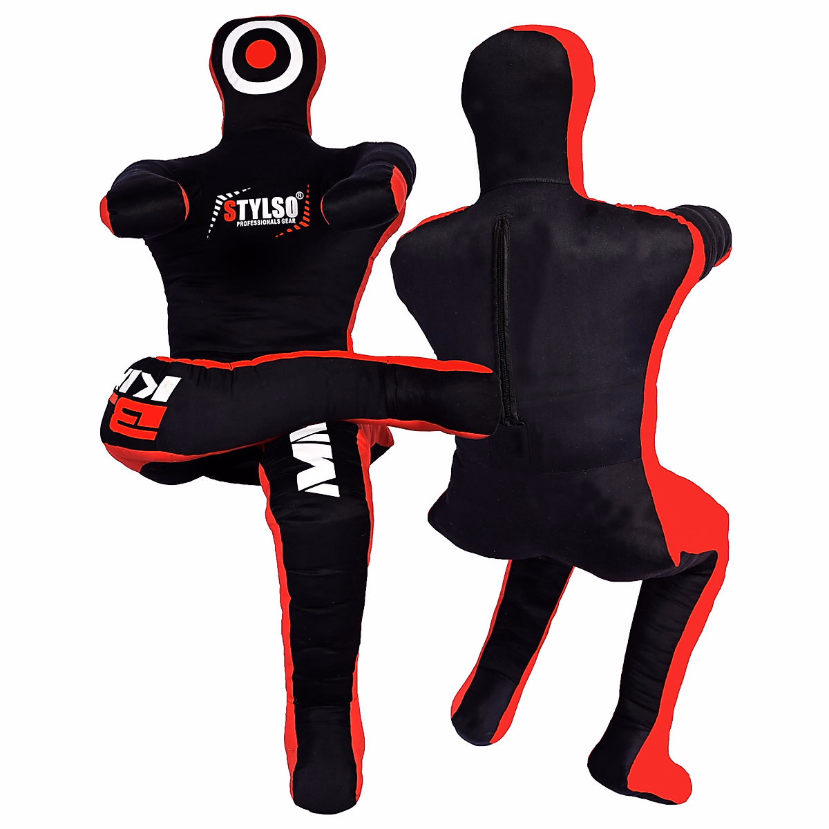 Un-Filled Wrestling Dummy Grappling Dummy Jiu Jitsu Dummy for BJJ Judo Karate Training Adult and Youth Practice Dummies (Black Sit, 5ft / 60 inches)